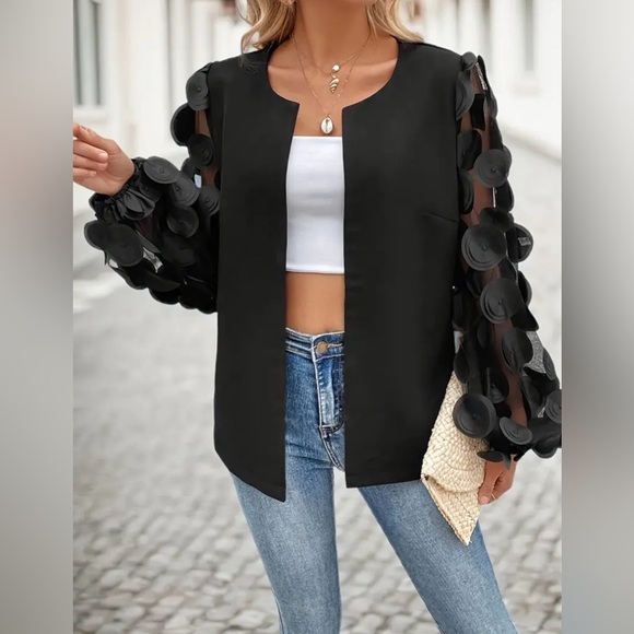 Passion of Essence | Jackets & Coats | Applique Open Front Jacket ...